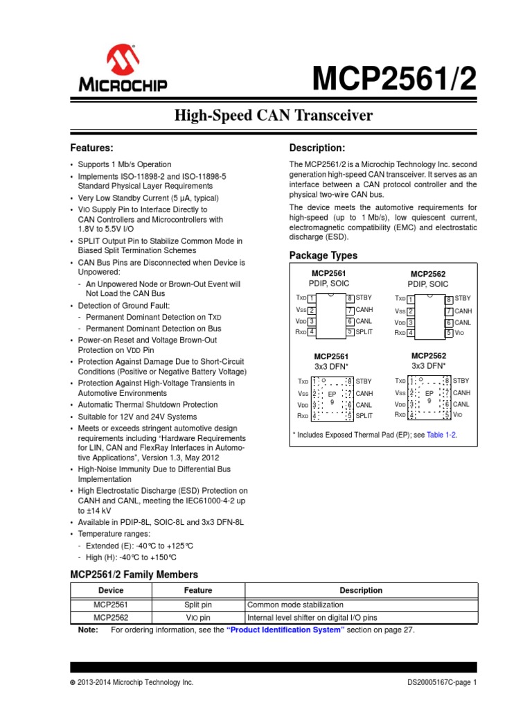 MCP 2561 | PDF | Electrostatic Discharge | Electricity