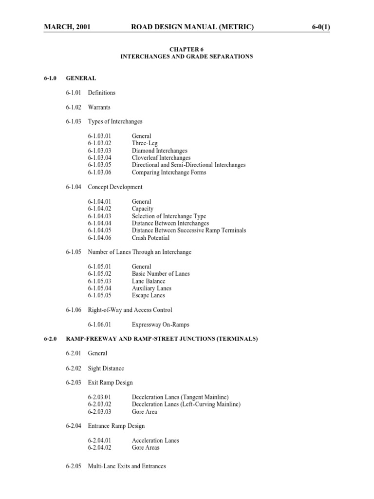 Road Design Manual-6 | Download Free PDF | Interchange (Road) | Traffic
