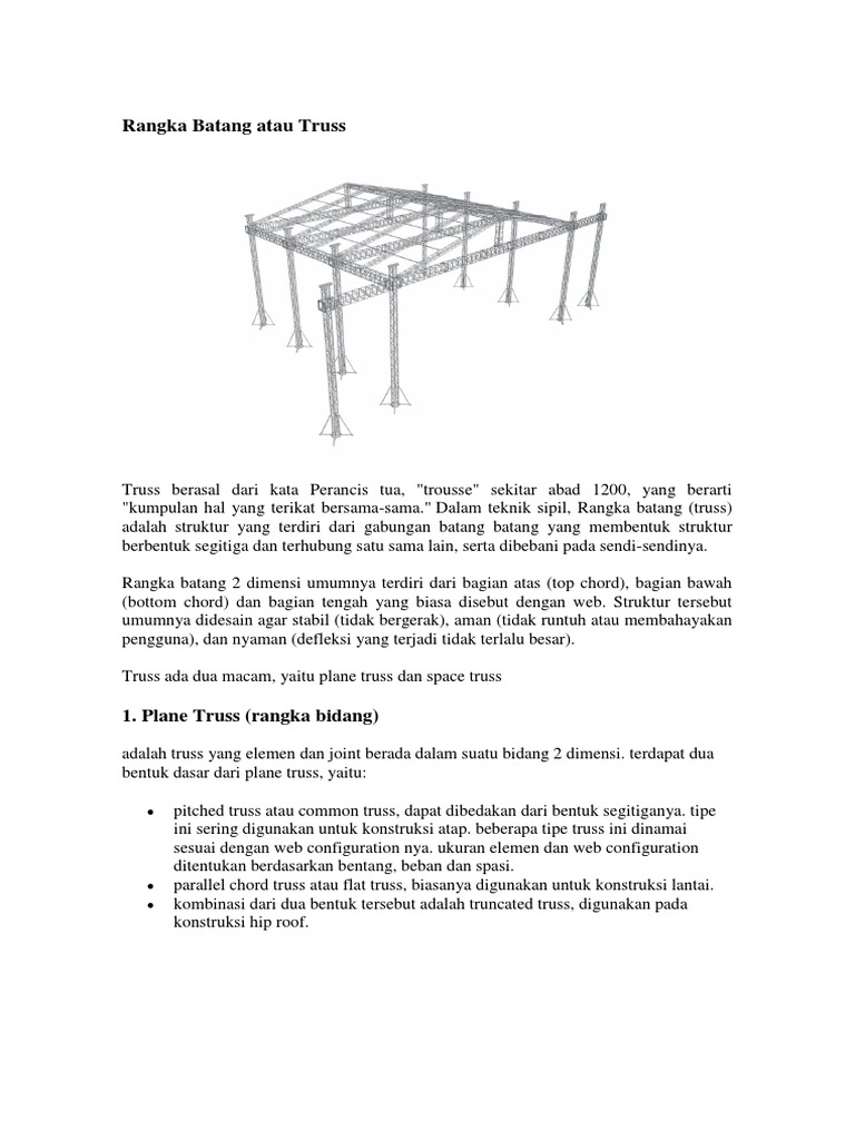 Rangka Batang Atau Truss | PDF