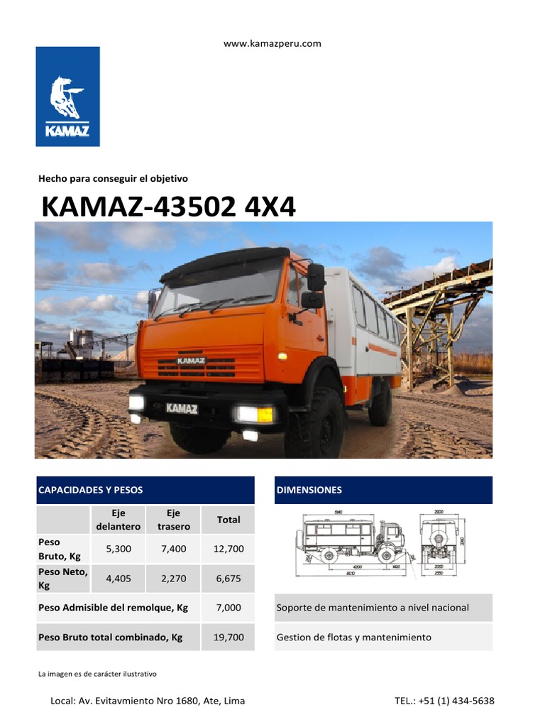 Kamaz 43502 4x4 24 Pasajeros V 2.0 | PDF