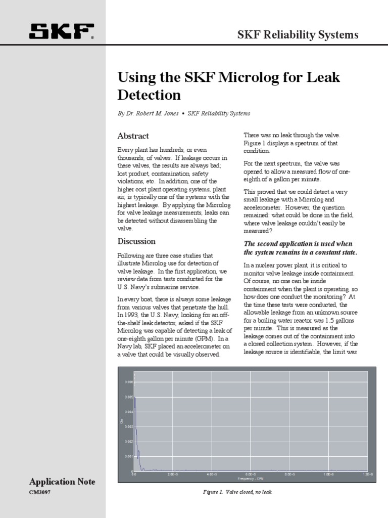 Using The SKF Microlog For Leak Detection | PDF | Leak | Valve