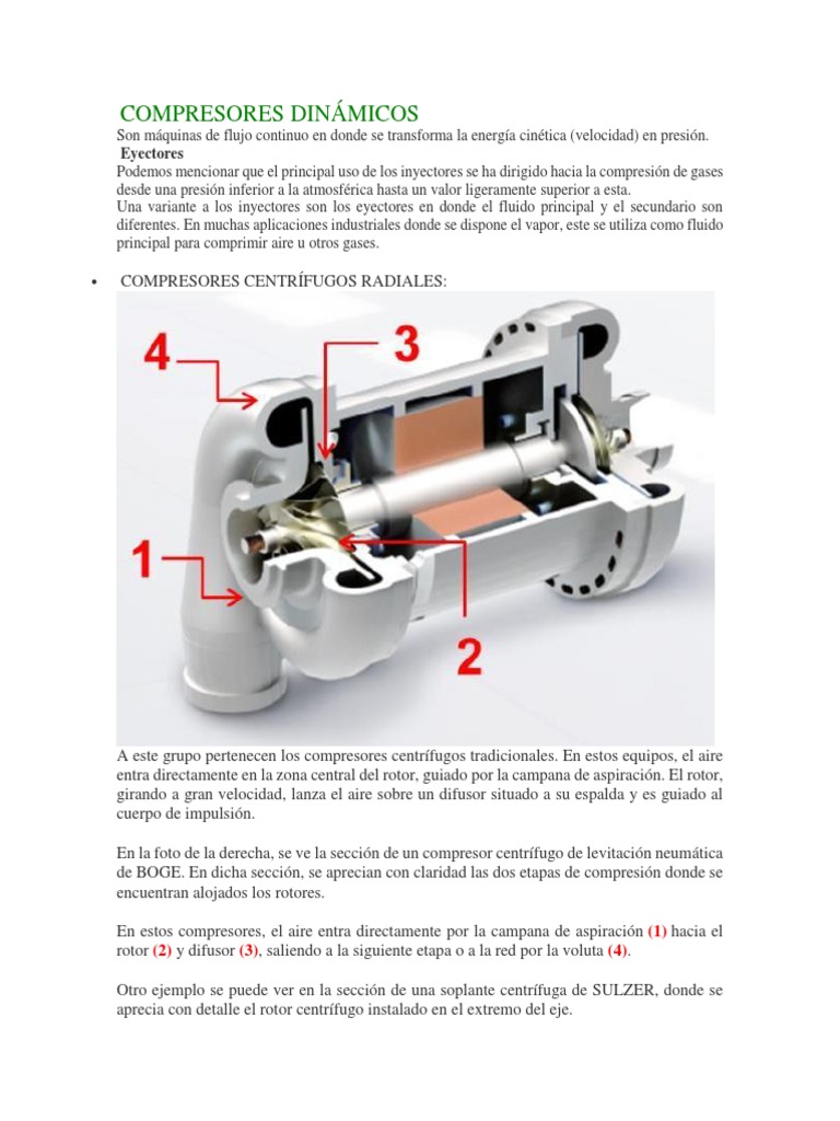 Compresores Dinámicos | PDF | Turbocompresor | Tecnologías de gas