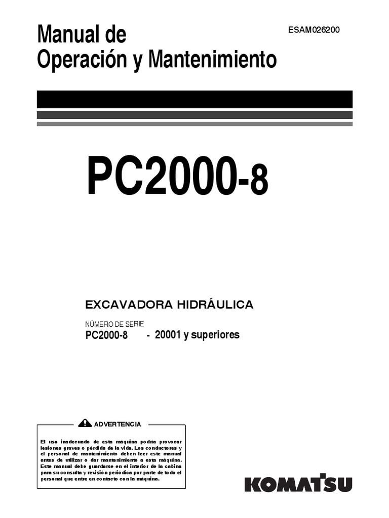 PC2000-8 Manual de Operación | PDF | Riesgo | Información