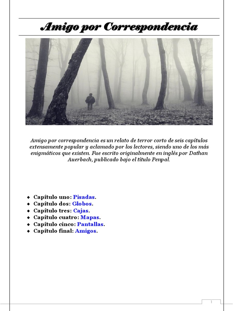 Amigo Por Correspondencia (Penpal) | PDF | Gatos | Noche Amigo Por Correspondencia (Penpal) | PDF | Gatos | Noche