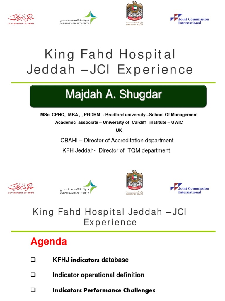 King Fahd Hospital Jeddah - JCI Experience | PDF | Nursing | Surgery