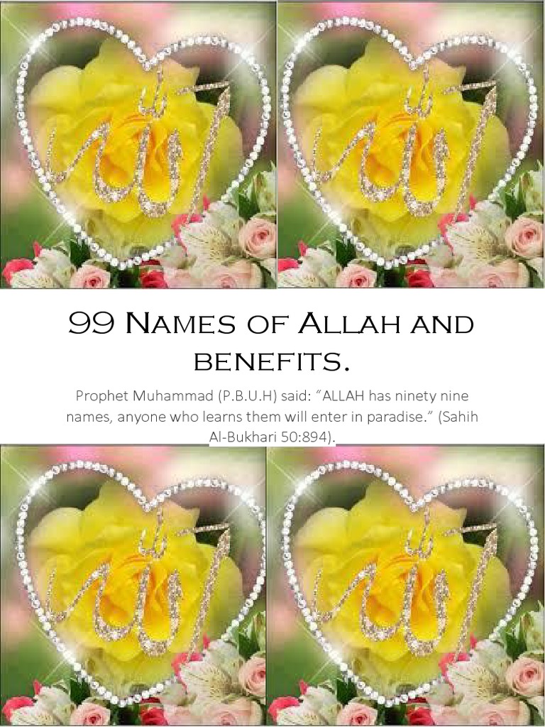 99 Names of Allah and Benefits - Easy To Follow PDF | PDF | Forgiveness ...