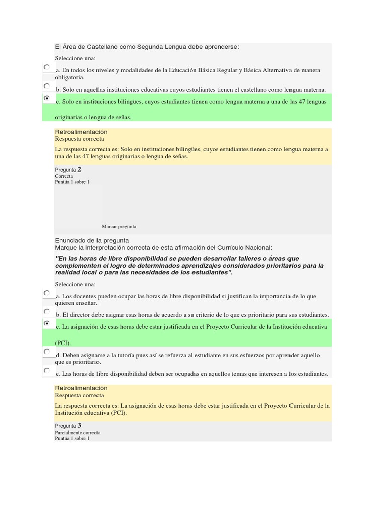Cuestionario n4 | PDF | Educación primaria | Educación Secundaria