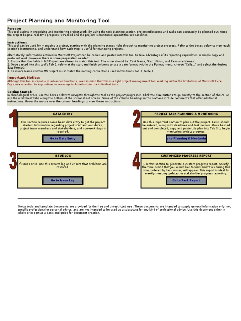 Project Planning and Monitoring Tool | PDF