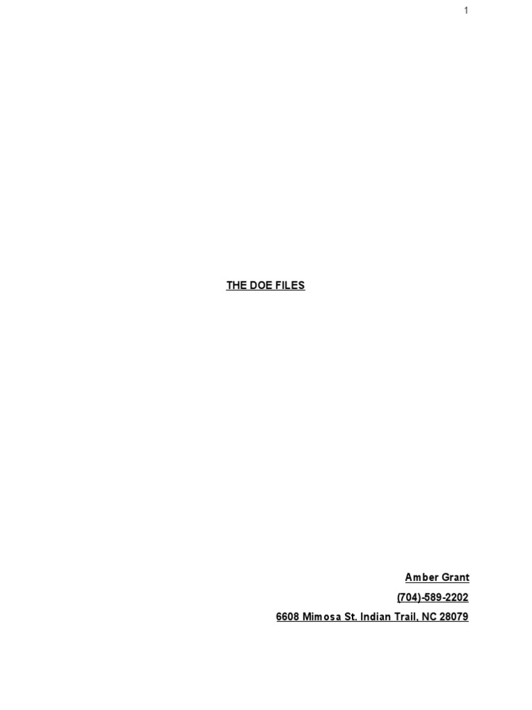 The Doe Files | PDF