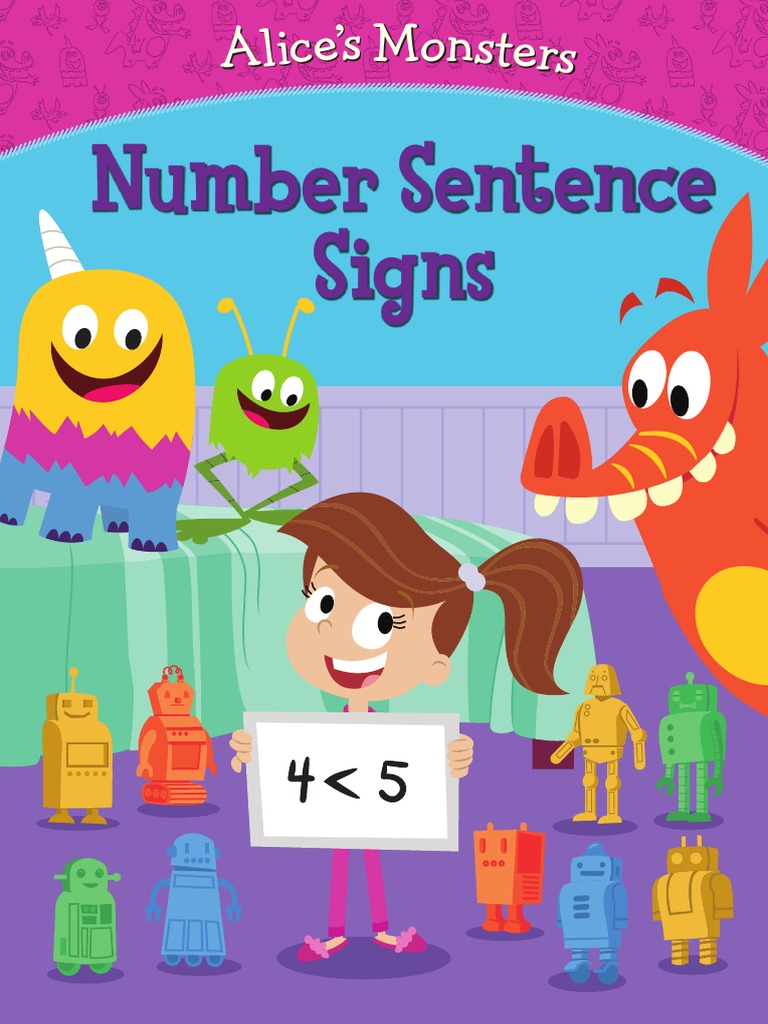 alices monsters number sentence signs - fun fiction with math ...