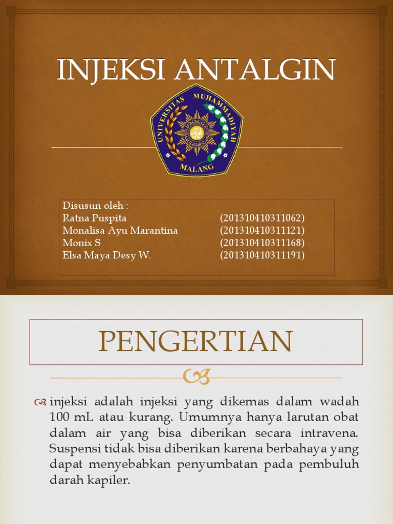 ANTALGIN Kelompok V | PDF