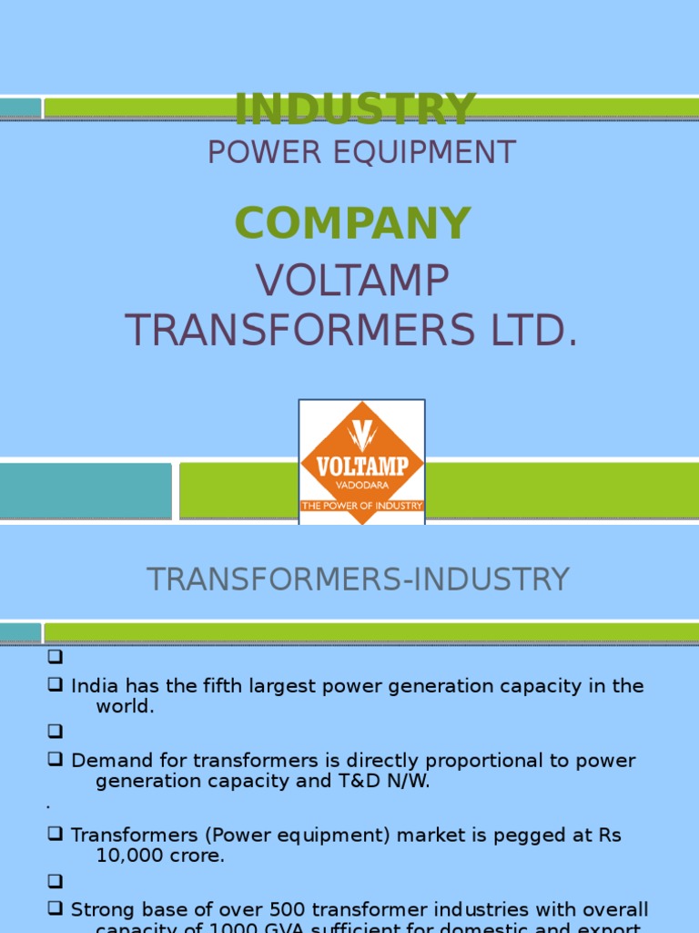 Voltamp Transformers LTD | PDF | Electricity Generation | Transformer