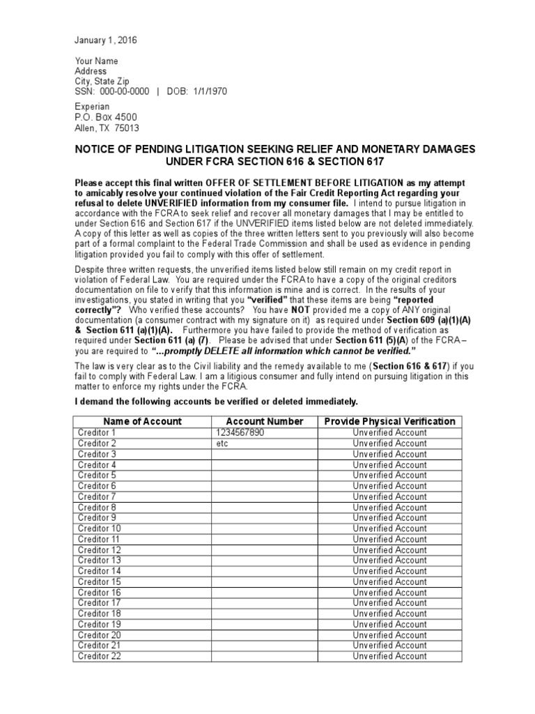 02-4 A Letter4 Experian v2 | PDF | Government | Government Information