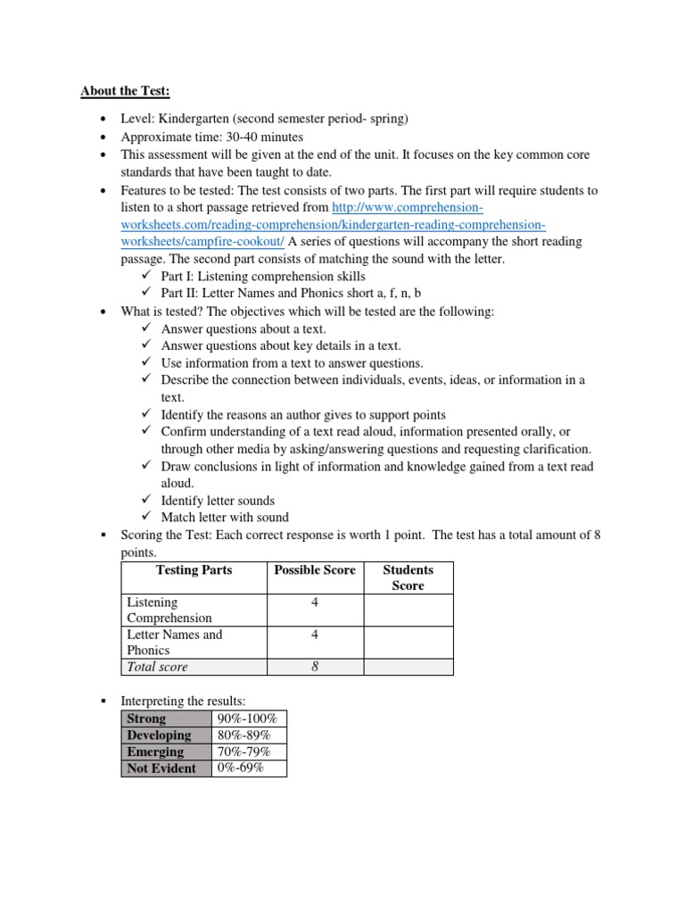 Listening Comprehension Test | PDF | Reading Comprehension ...