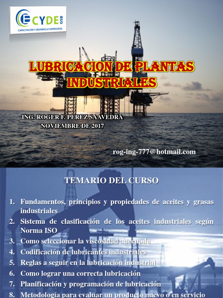 Lubricacion de Plantas Industriales | PDF | Lubricante | Petróleo