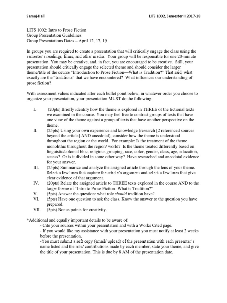 Group Presentation Guidelines Lits1002 | Download Free PDF ...