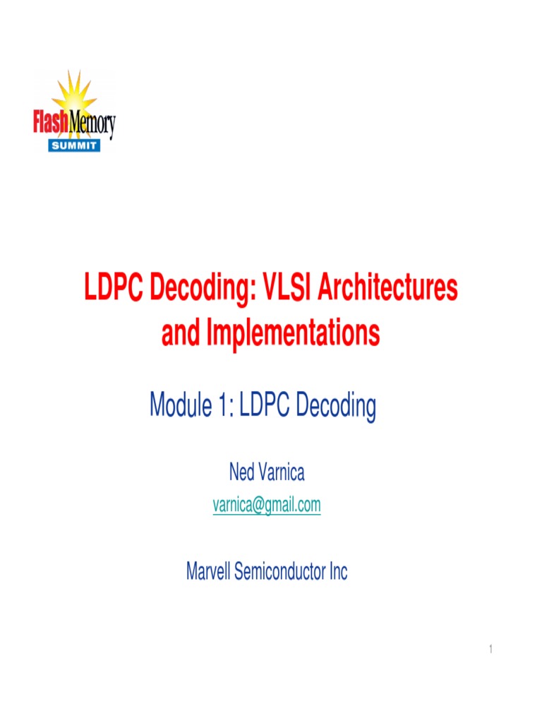 Ldpc Tutorial Mod1 Pdf Low Density Parity Check Code Forward Error Correction