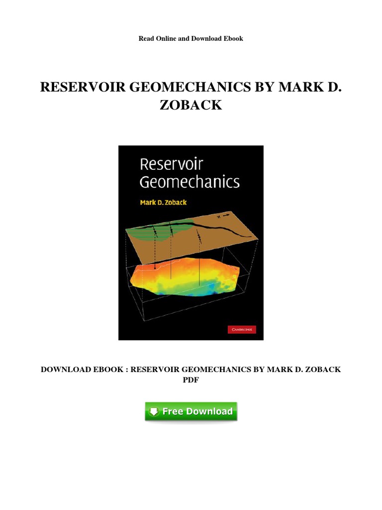 Reservoir Geomechanics by Mark D Zoback | PDF | Petroleum Reservoir ...