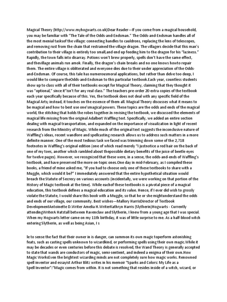 Magical Theory | PDF | Magic (Paranormal) | Magician (Fantasy)