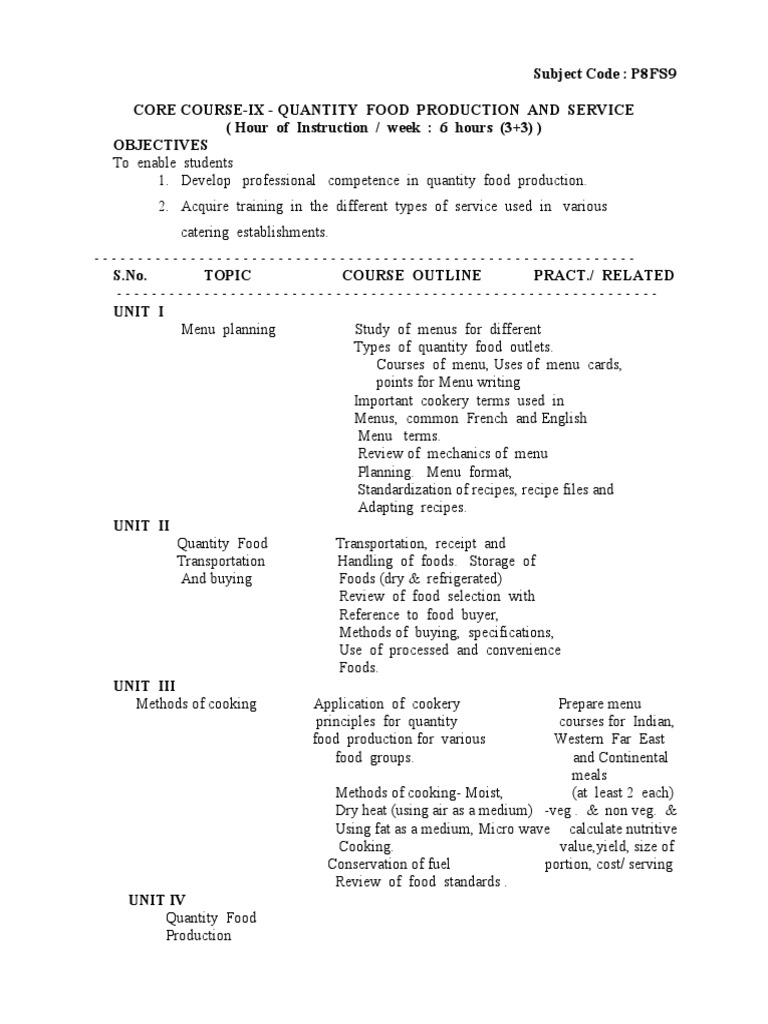 Quantity Food Study | PDF | Menu | Foods