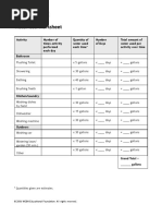 Water Usage Tracking Spreadsheet - 0 | PDF | Worksheet | Spreadsheet