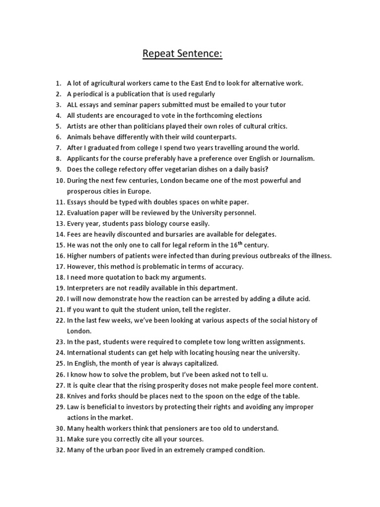 A collection of sentences from various academic topics and contexts | PDF