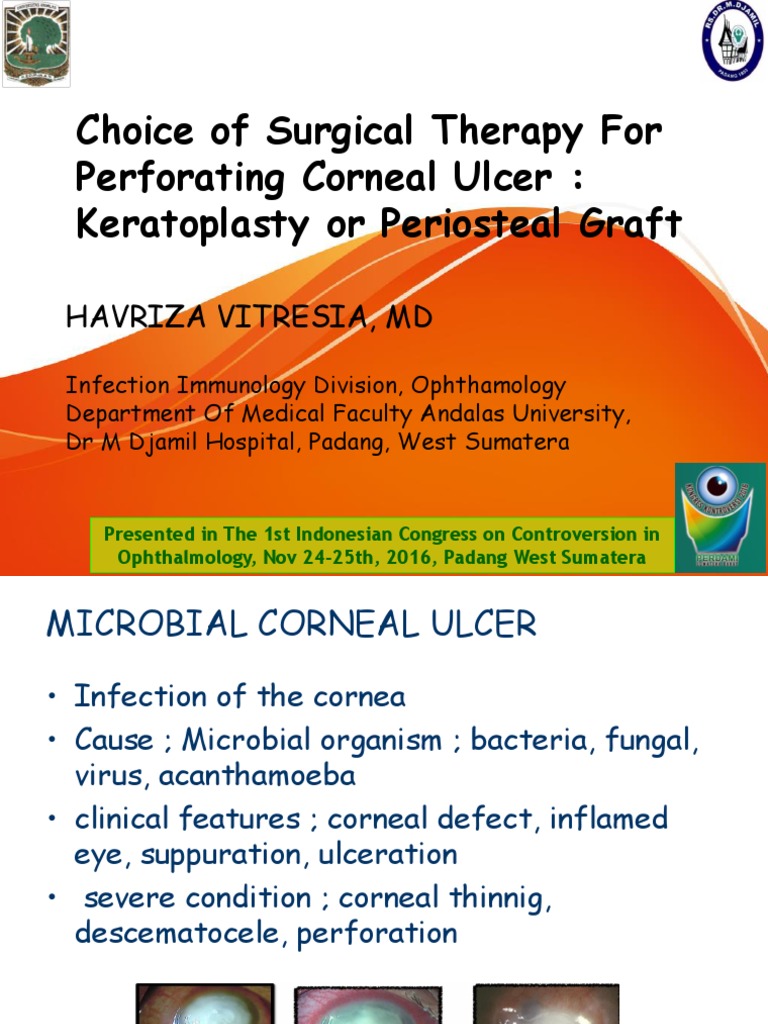 Choice of Surgical Therapy For Perforating Corneal Ulcer | PDF | Cornea ...