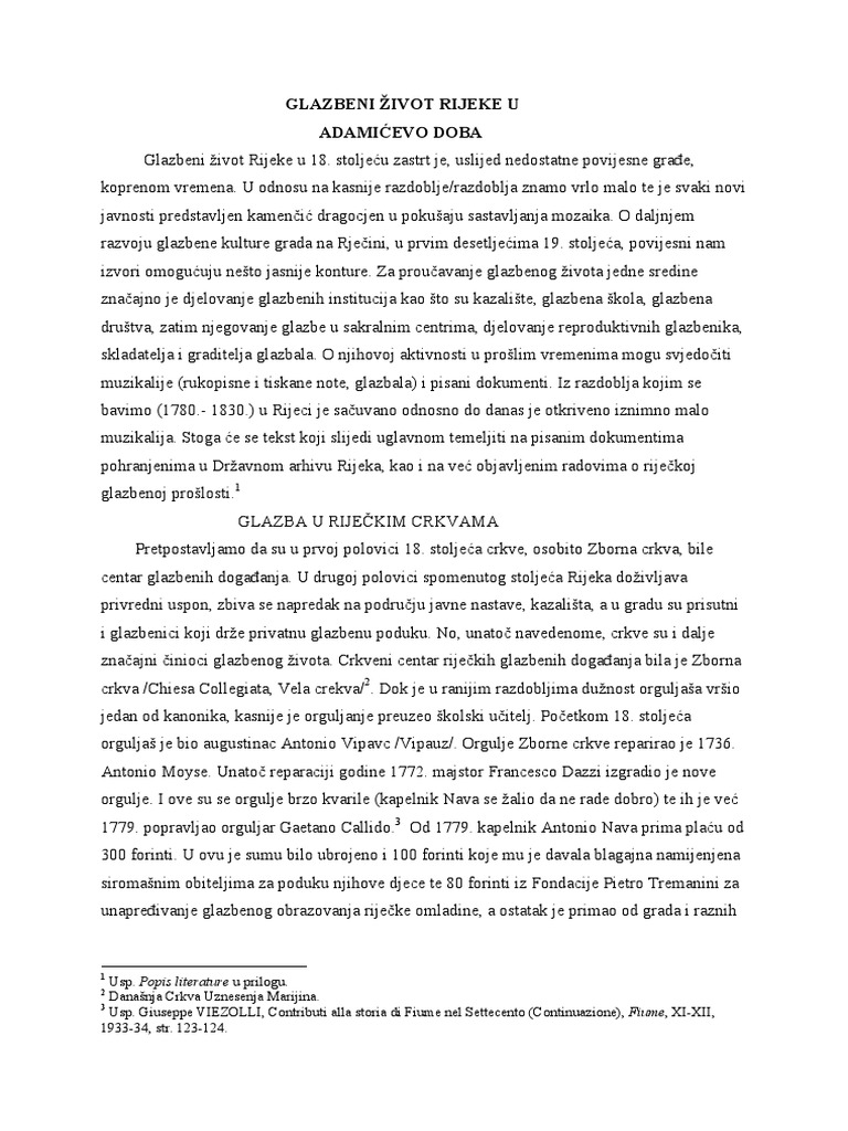 Glazba U Adamicevo Doba | PDF