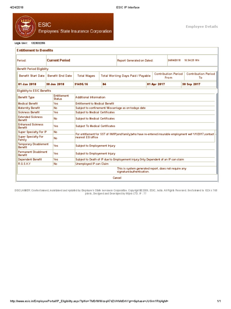 ESIC IP Interface | PDF | Employment | Government