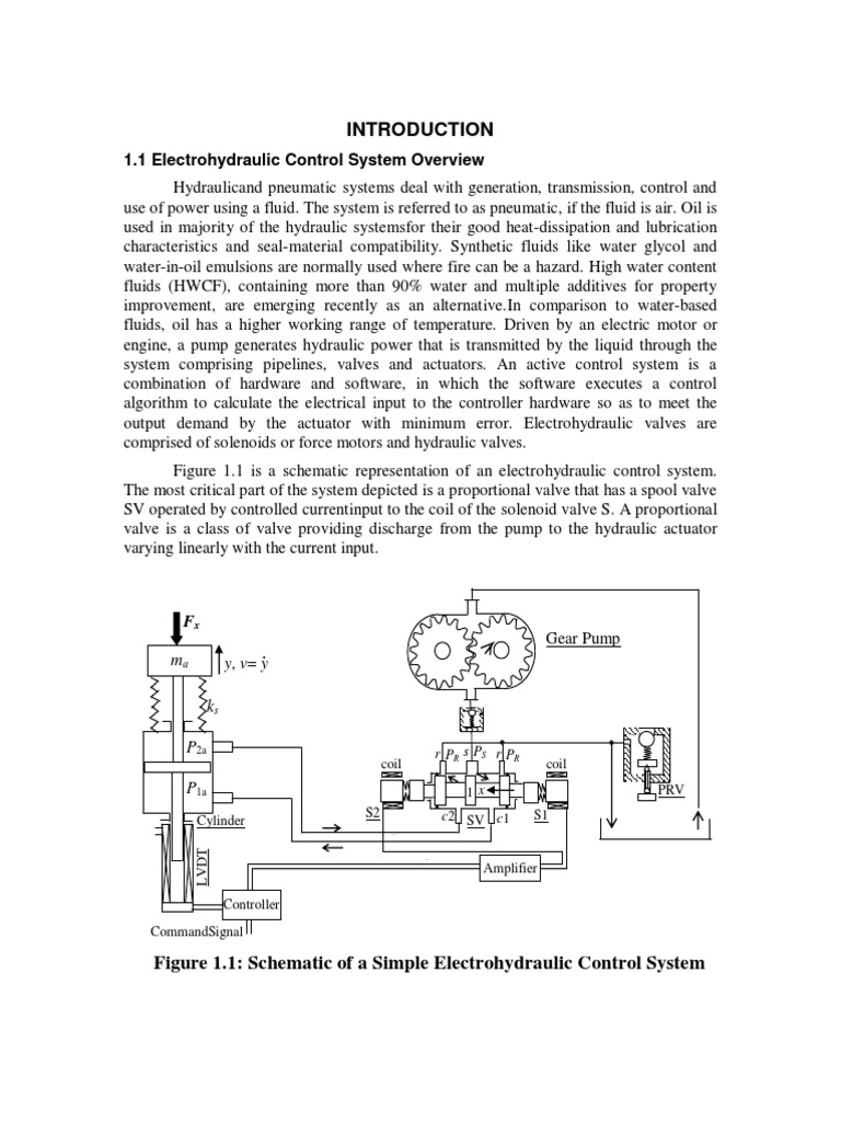 Electrohydraulic Control System | PDF | Control Theory | Valve