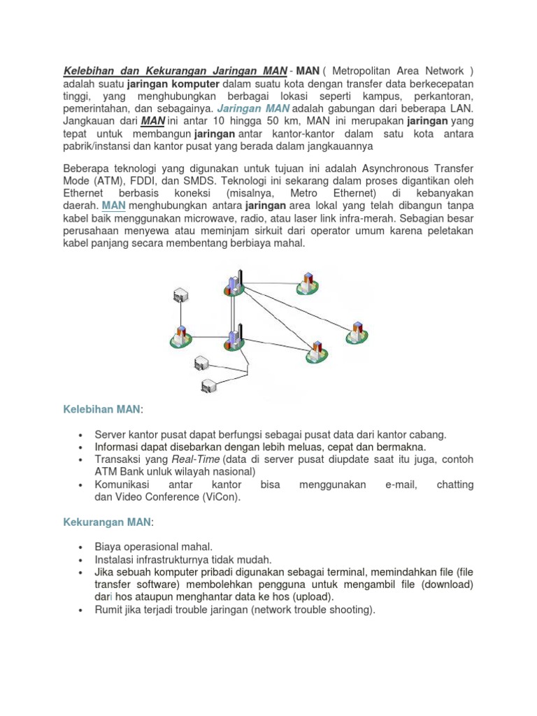 Kelebihan Dan Kekurangan Jaringan MAN | PDF