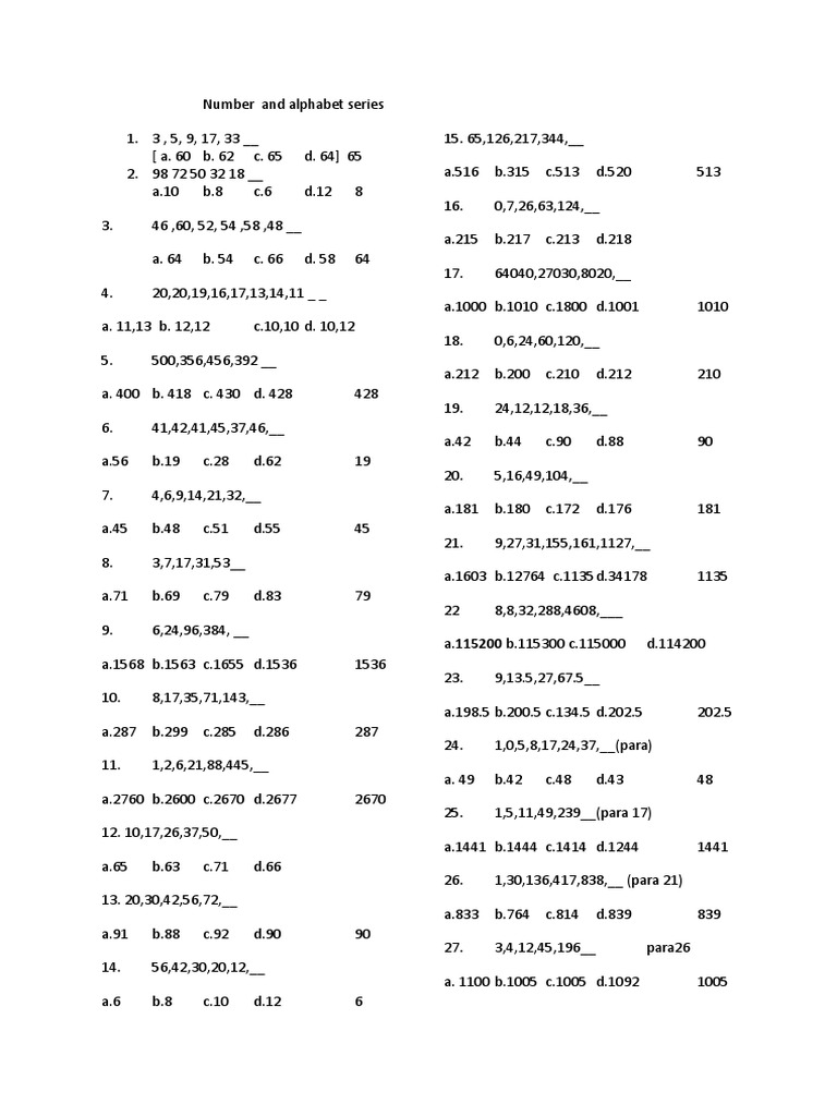 A1431286300 - 21260 - 18 - 2018 - Numberandalphabet Series | PDF