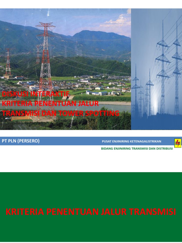 Kriteria Pemilihan Jalur Transmisi & Tower Spotting | PDF