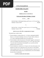 Civil Suit Plaint Draft Format | PDF | Lawsuit | Cheque