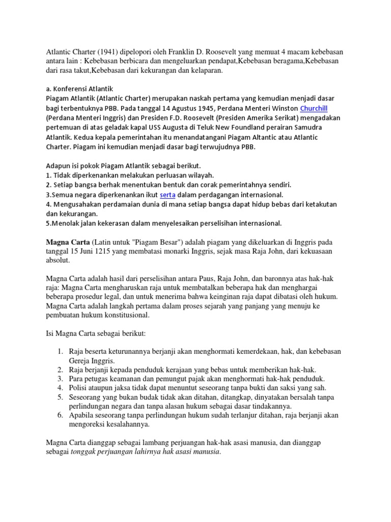 Atlantic Charter | PDF