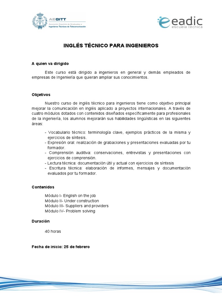 Ingles Tecnico para Ingenieros PDF | PDF | Ingeniería | Internet