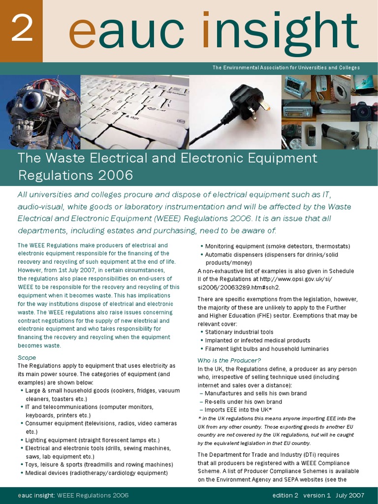 WEEE Insight Guide | PDF | Electronic Waste | Recycling