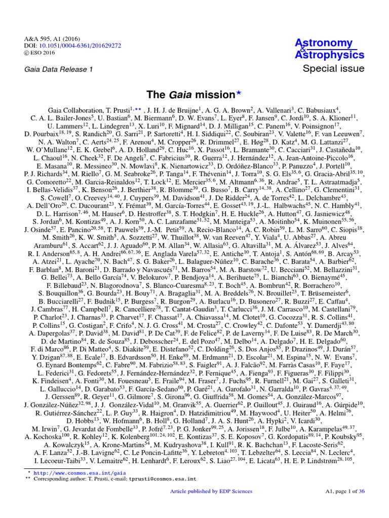 The Gaia Mission | PDF | Astrometry | Milky Way