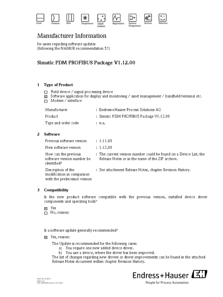 Endress Hauser Device List | PDF | Device Driver | Zip (File Format)