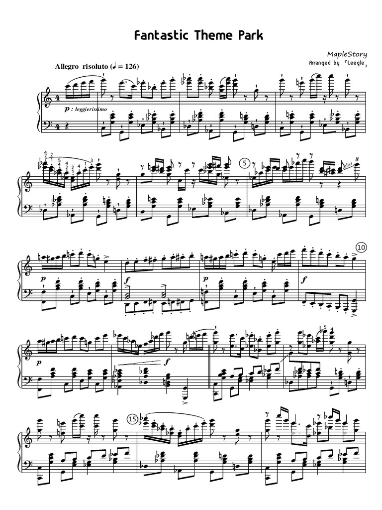 Fantastic Theme Park | PDF | Classical Compositions | Musical Compositions
