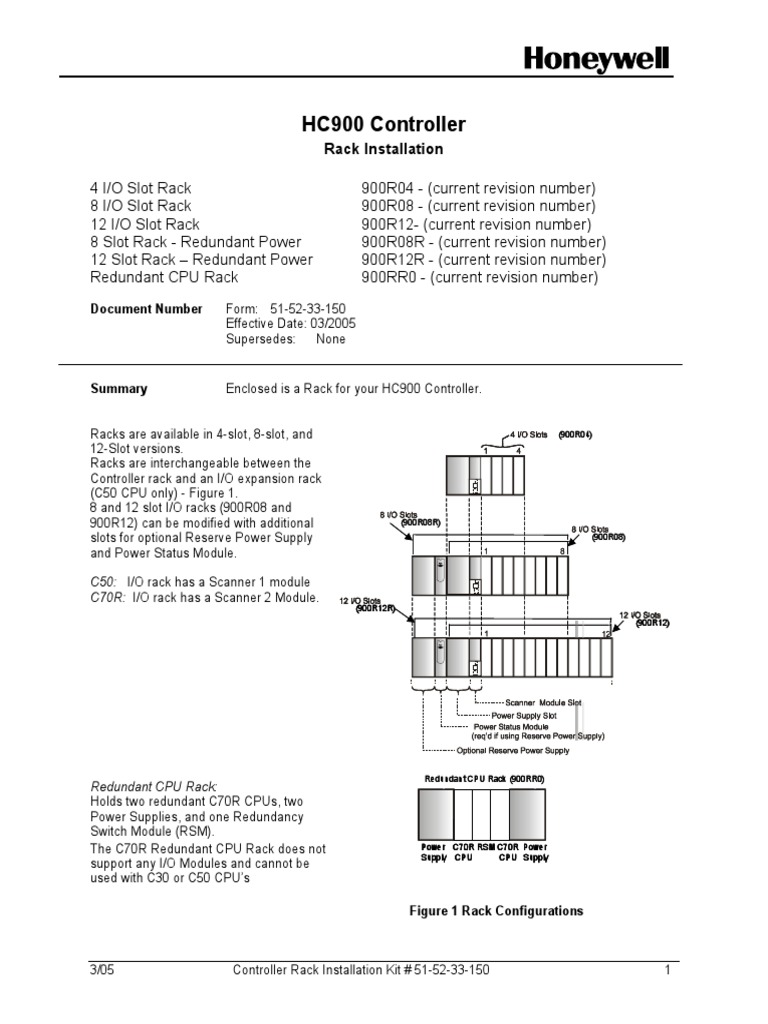 HC900 Rack Installation Guide | PDF | Computer Hardware | Equipment