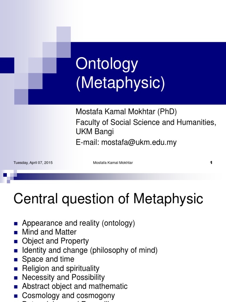 Metaphysics Ontology PDF | PDF | Ontology | Metaphysics