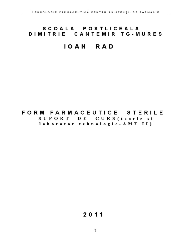 Forme Farmaceutice Sterile | PDF