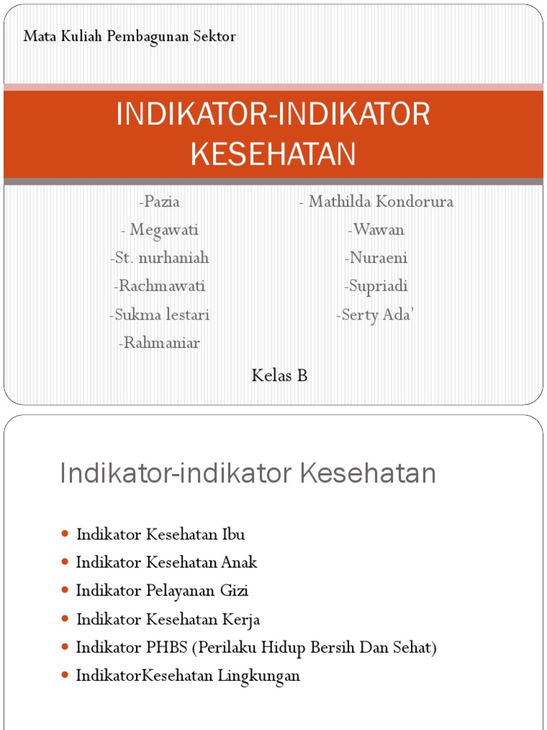 Indikator-Indikator Kesehatan | PDF