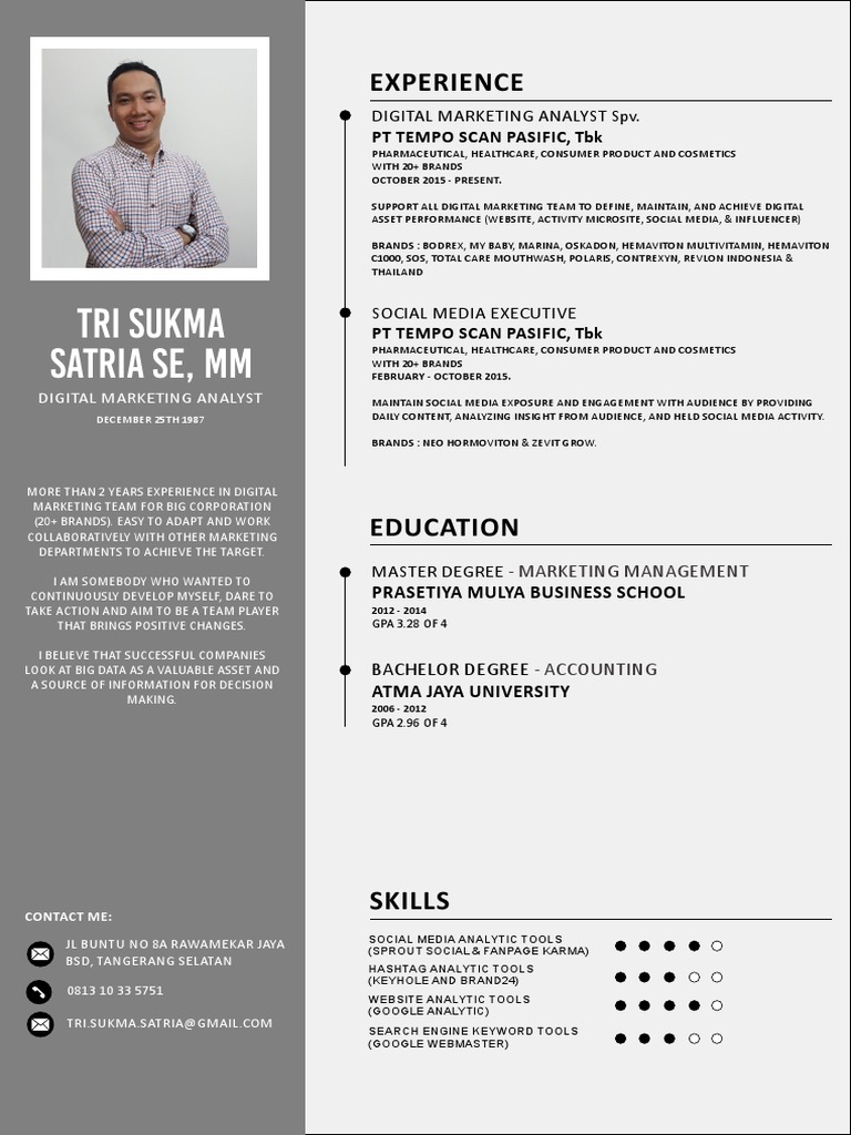 CV Tri Sukma Satria | Download Free PDF | Analytics | Social Media