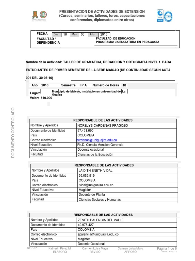 Proyecto de Extension en Formato Nuevo | PDF | Escritura | Gramática