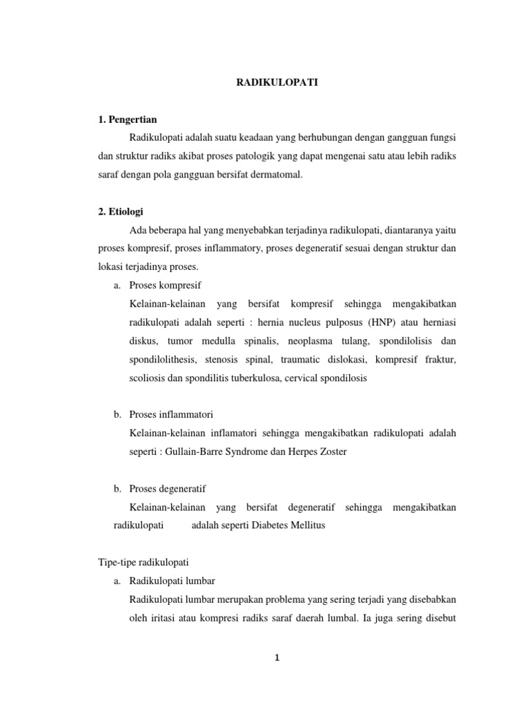 LP Radikulopati Lumbal | PDF