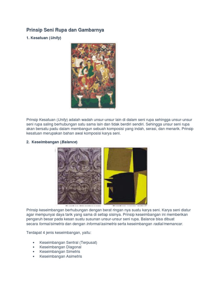 Prinsip Seni Rupa Dan Gambarnya | PDF