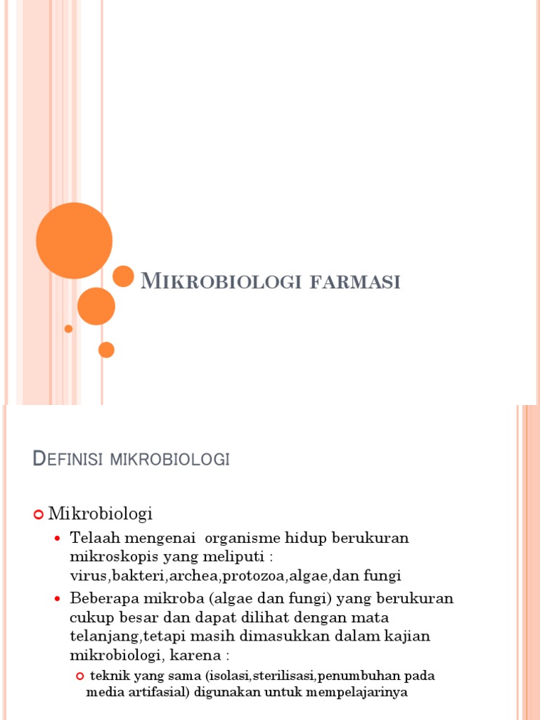 Mikrobiologi Farmasi | PDF | Sains & Matematika