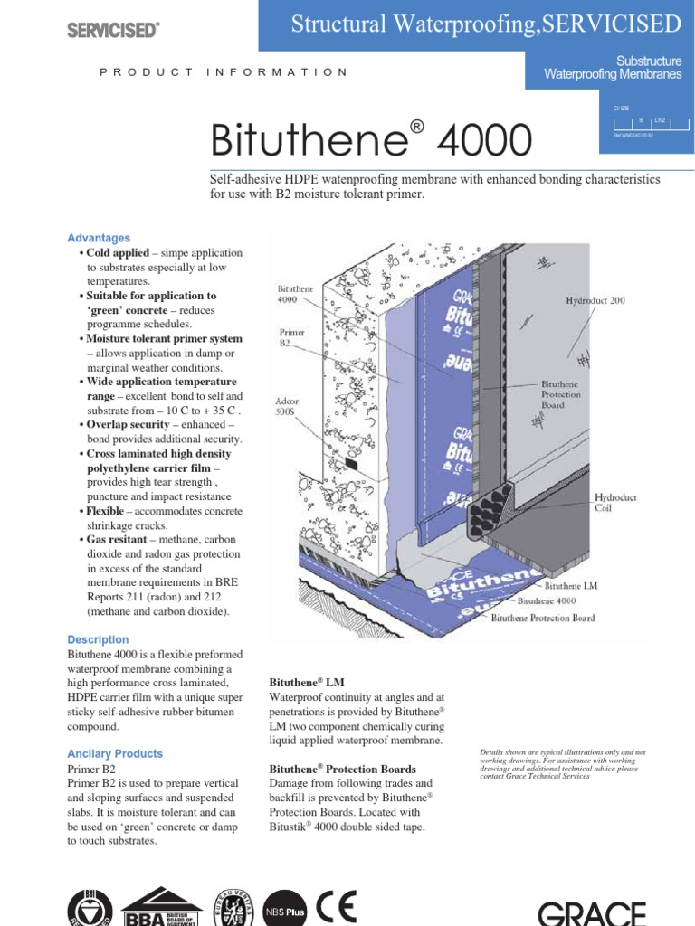 Bituthene® 4000 | Materials | Building Engineering